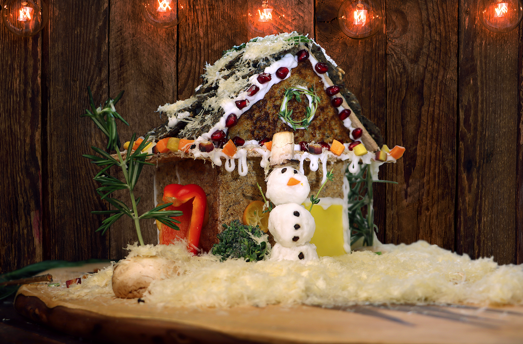 how to make a veggie gingerbread house